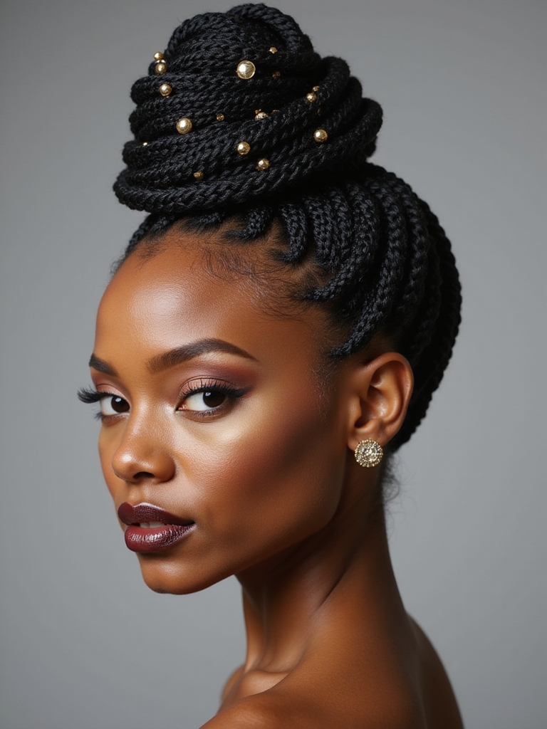 30+ Cornrow Updo Hairstyles That Stay Neat For Days